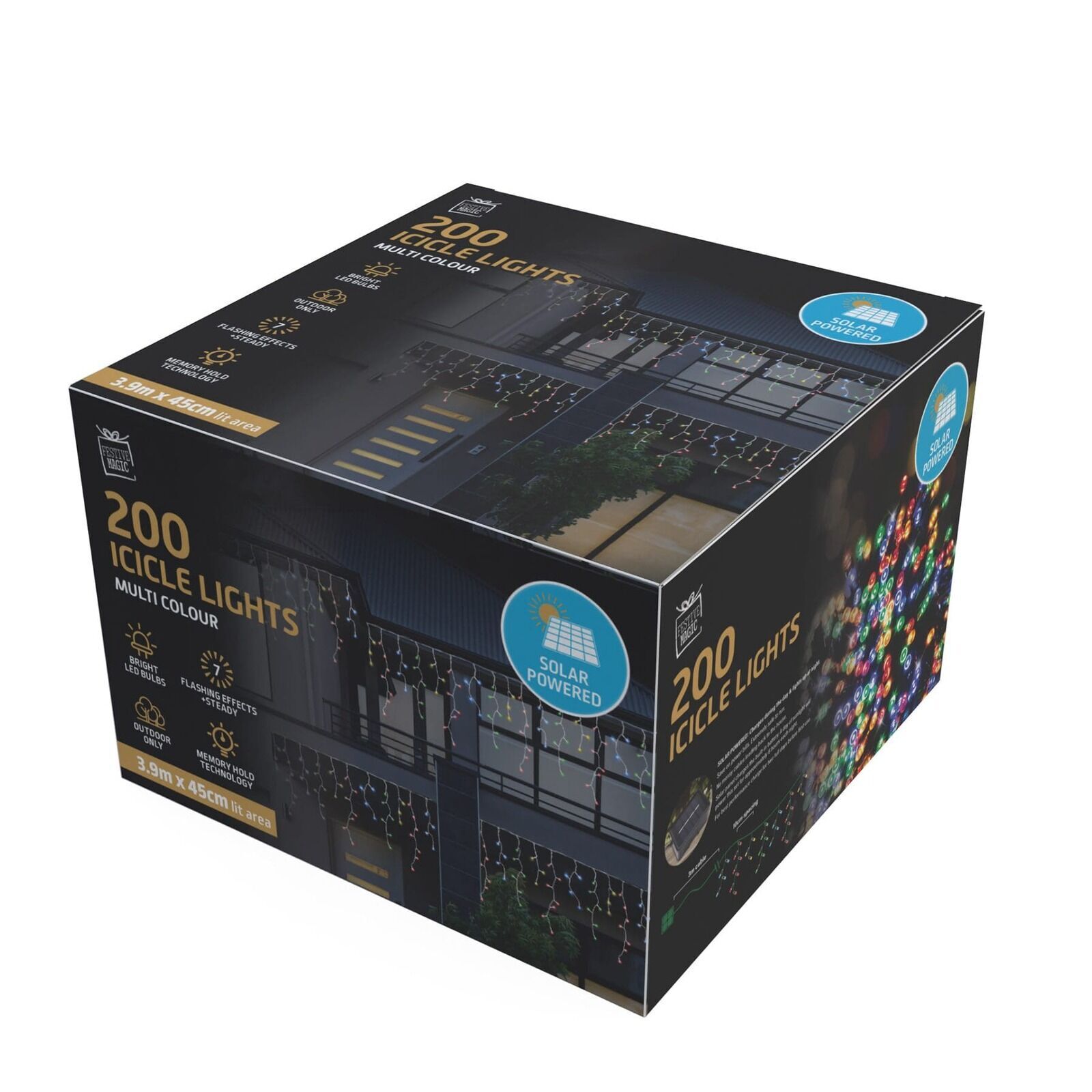 200 Solar LED Icicles Lights Christmas Decorations Online | Christmas ...